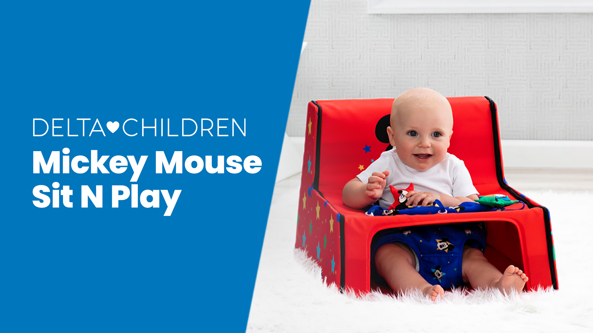 Mickey Mouse Sit N Play Portable Activity Seat for Babies | Delta Children