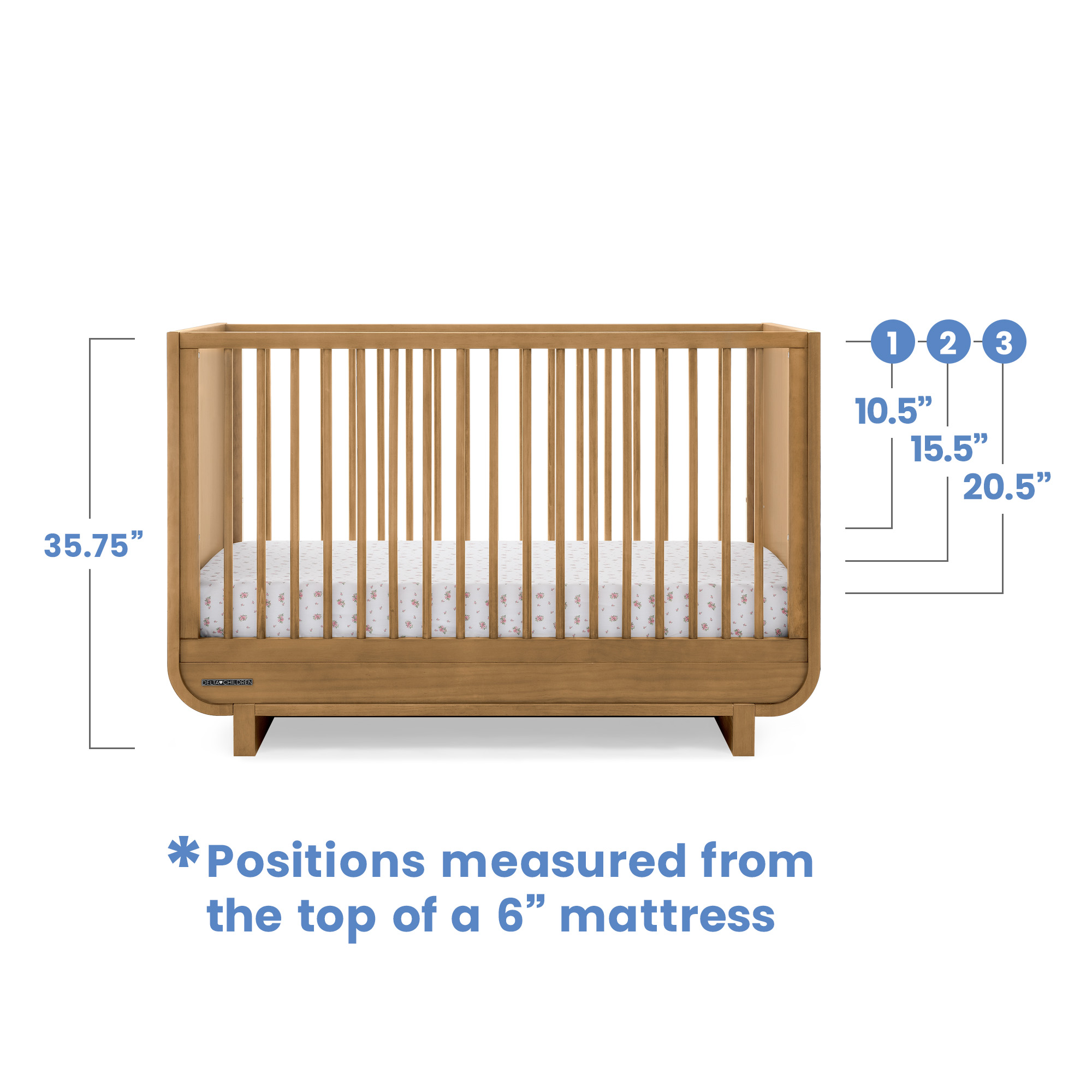 Rhodes 4-in-1 Convertible Crib | Delta Children