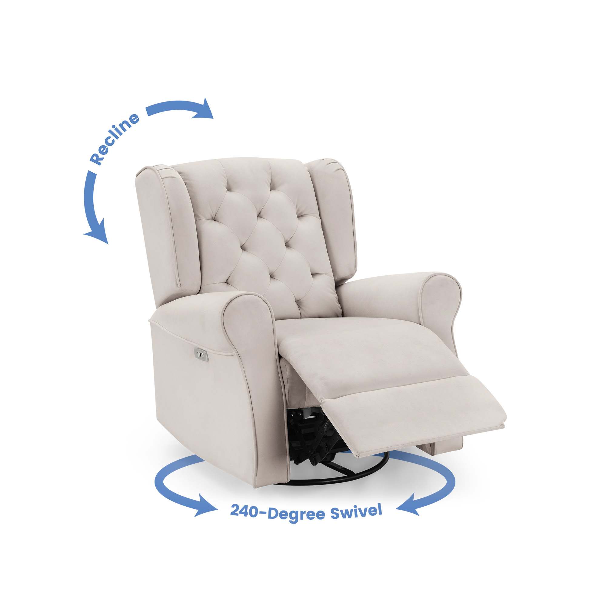 Emmie Electronic Power Recliner and Swivel Glider | Delta Children