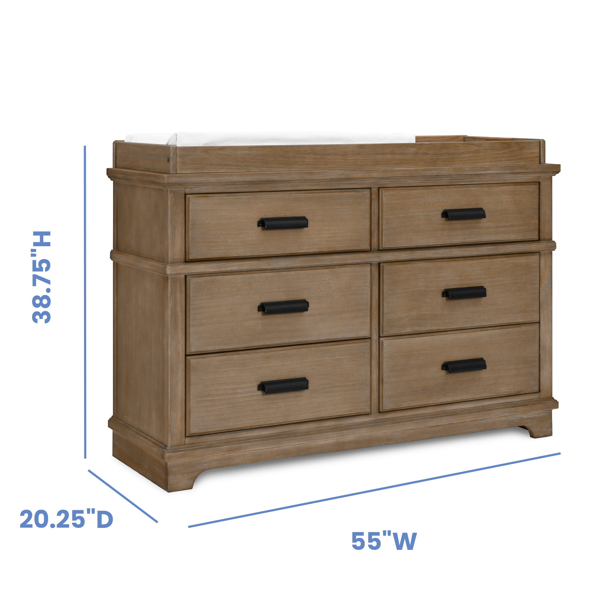 Asher 6 Drawer Dresser with Changing Top - Delta Children