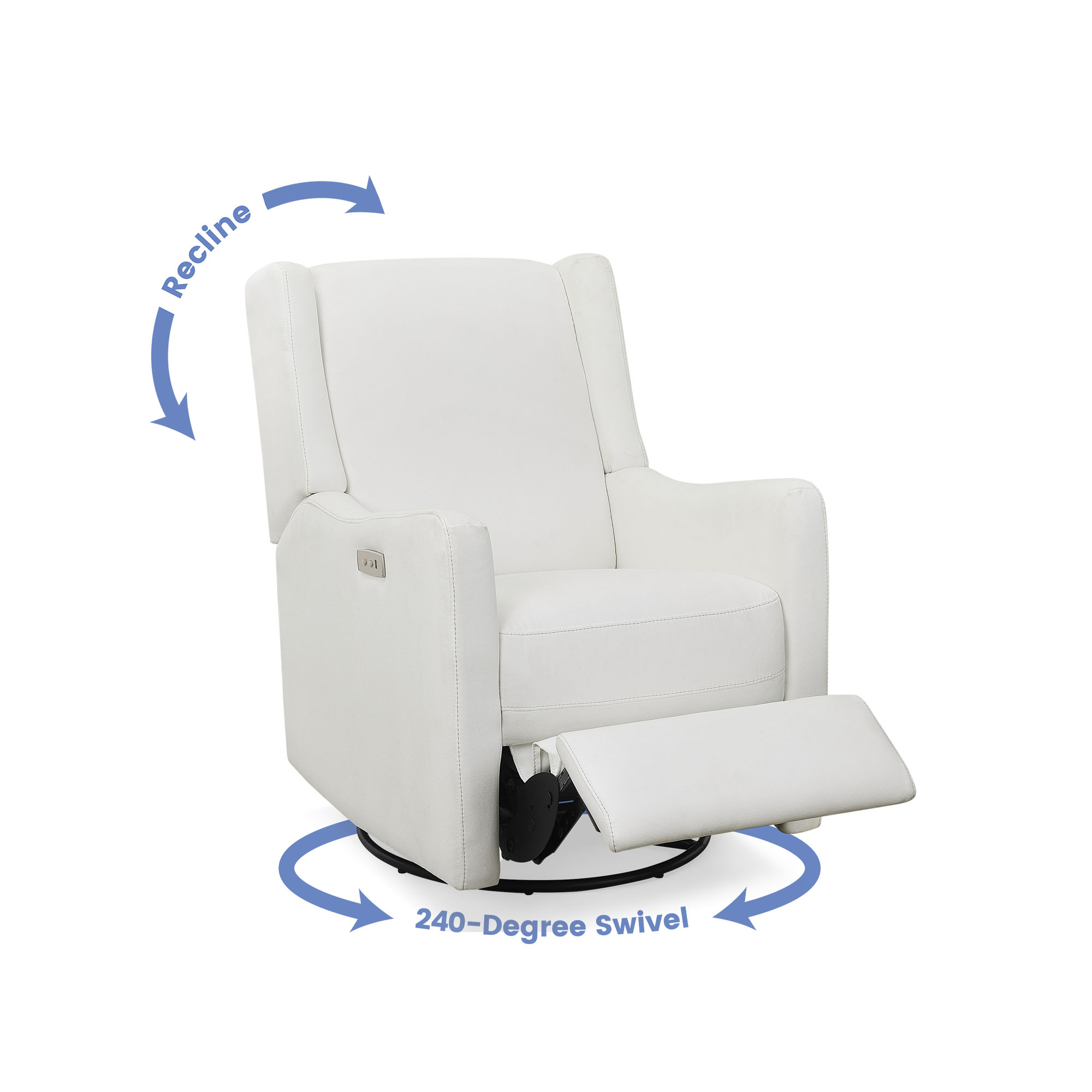 Mercer Electronic Power Recliner and Swivel Glider with USB Port in Li ...