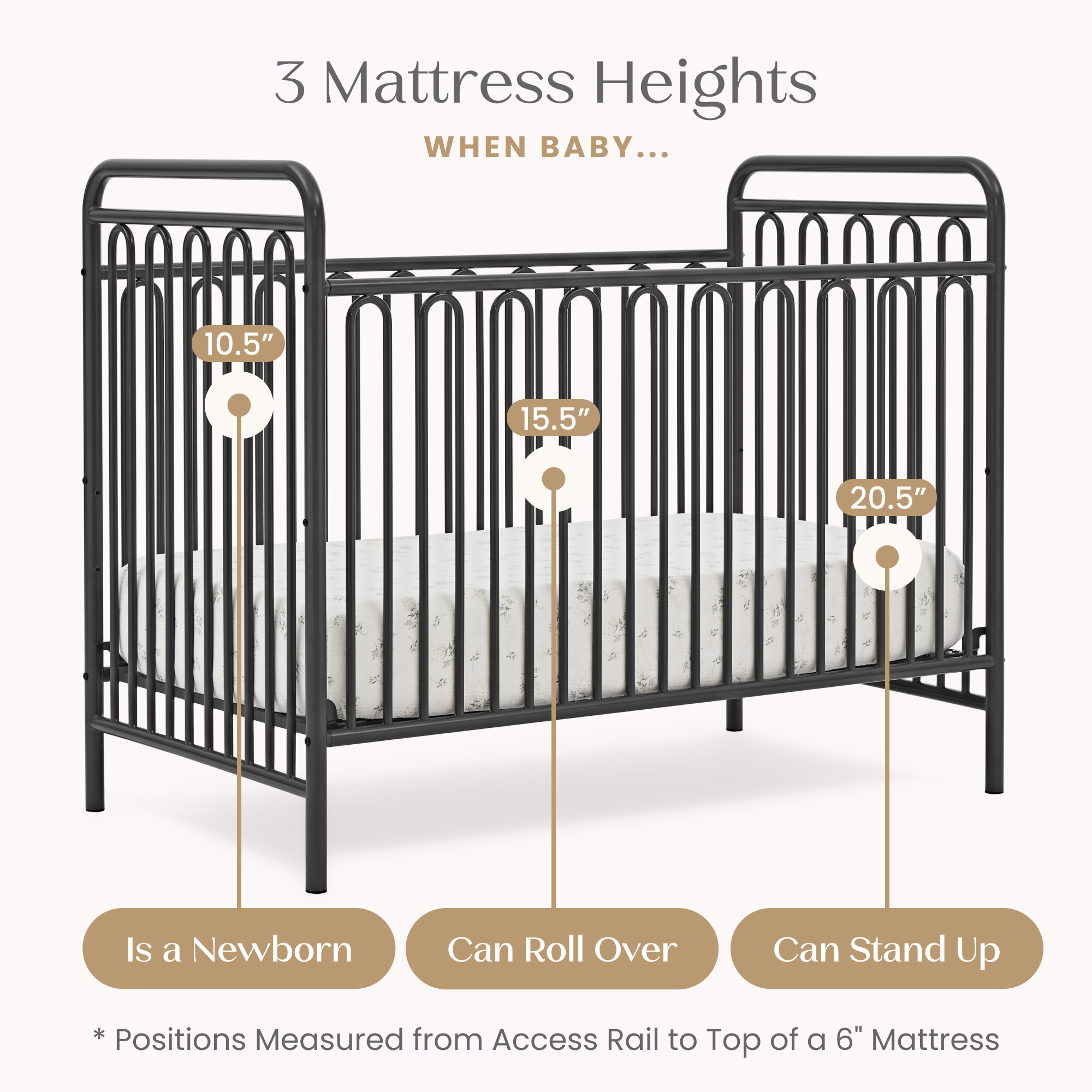 Darcy 4-in-1 Convertible Metal Crib | Delta Children